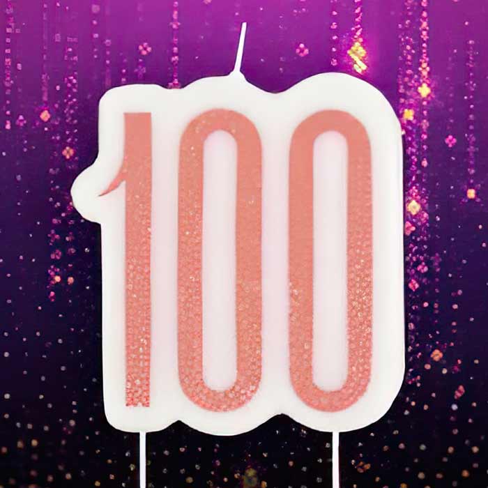 100th Birthday Cake Candles: 100 Candles for Cake - Shop Now – Party ...