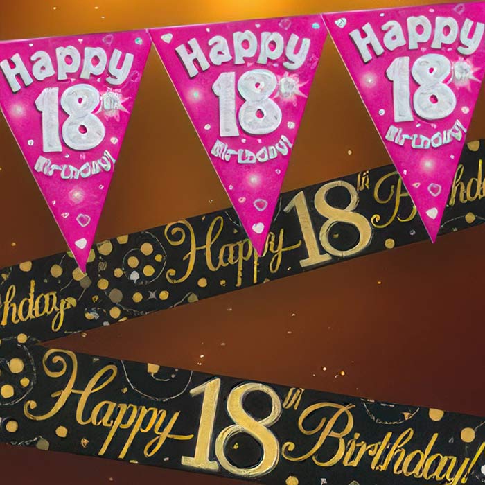 18th Birthday Banners: 18 Banner Ideas - Shop Now – Party Save Smile