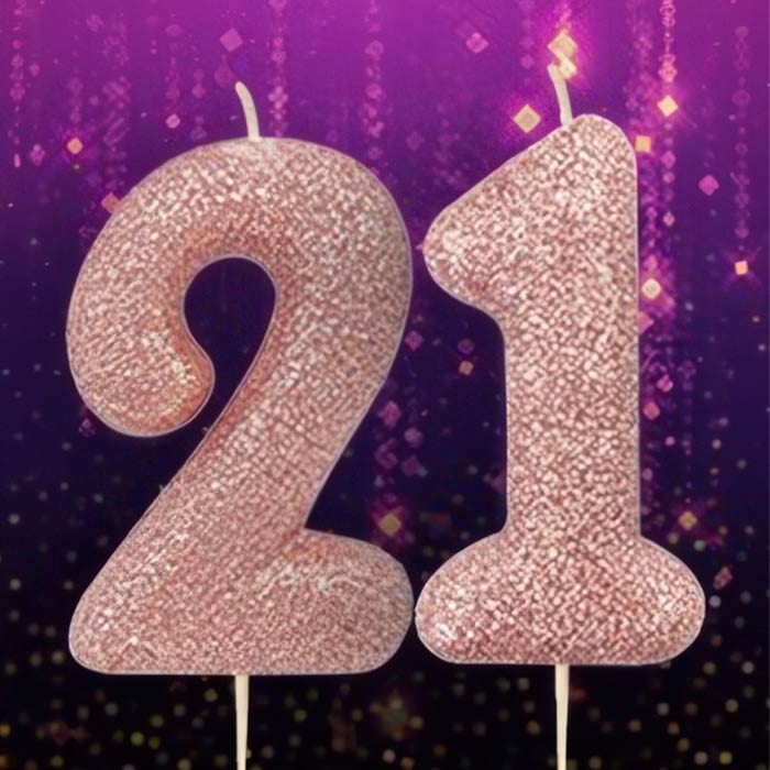 21st Birthday Candles: 21 Candles for Cake - Buy Online – Party Save Smile