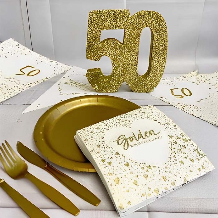 50th Golden Wedding Anniversary Decorations - Shop Now – Party Save Smile