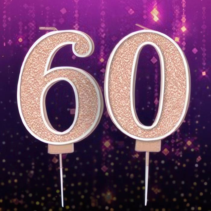 60th Birthday Candles: 60 Candles for Cake - Shop Now – Party Save Smile