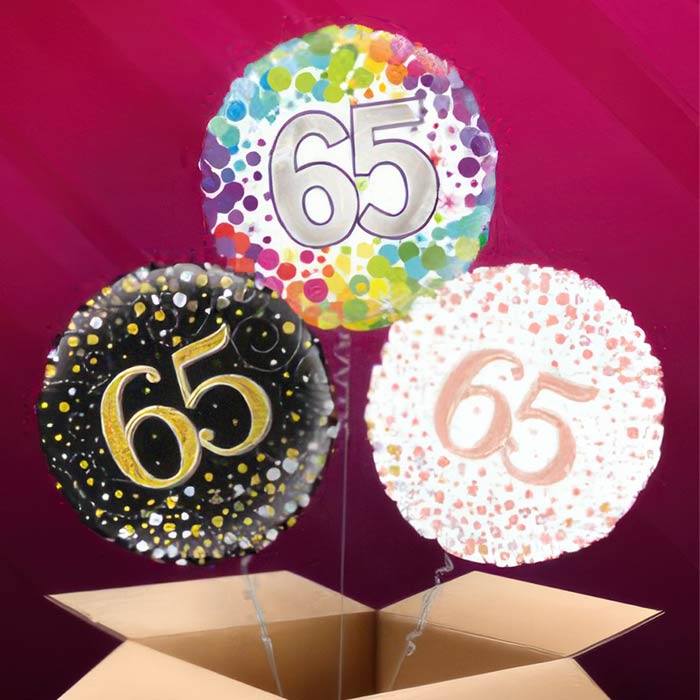 65th Birthday Balloons: 65 Balloons Delivered - Buy Online – Party Save ...