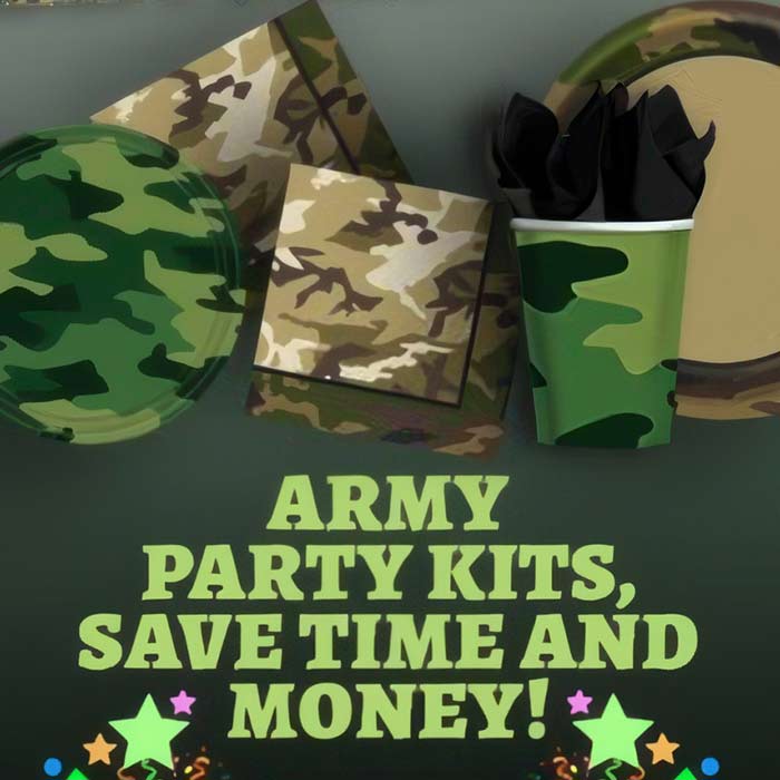 Army & Camouflage Party Packs & Kits - Buy Now – Party Save Smile