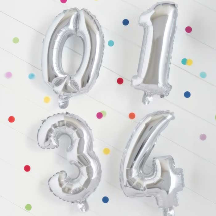 Small Number Balloons & 16 inch Number Balloons - Shop Now – Party Save ...