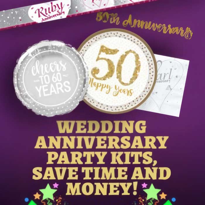 Wedding Anniversary Party Packs - Buy Online – Party Save Smile