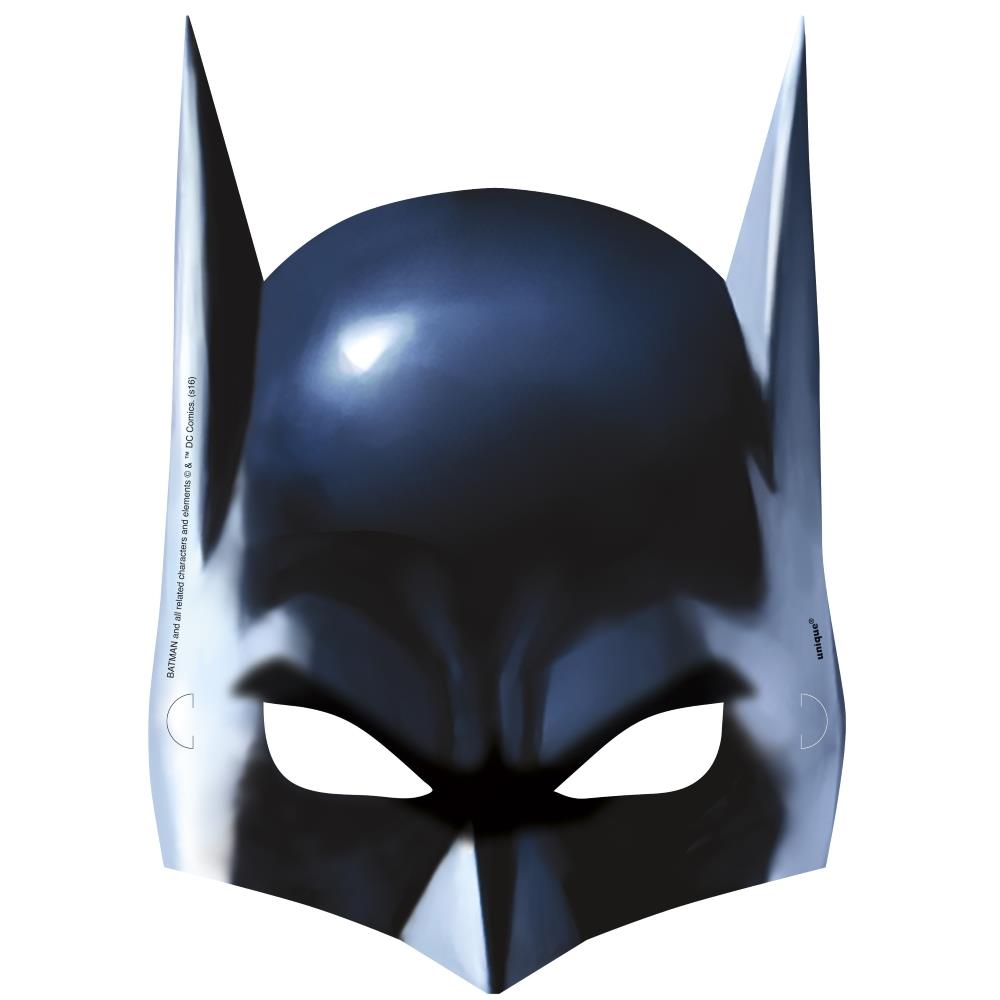 Batman Card Face Masks Pack of 8 – Party Save Smile