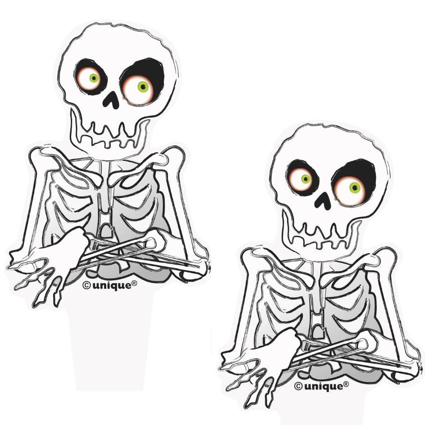 Skeleton Cake Toppers Pack of 12 – Party Save Smile