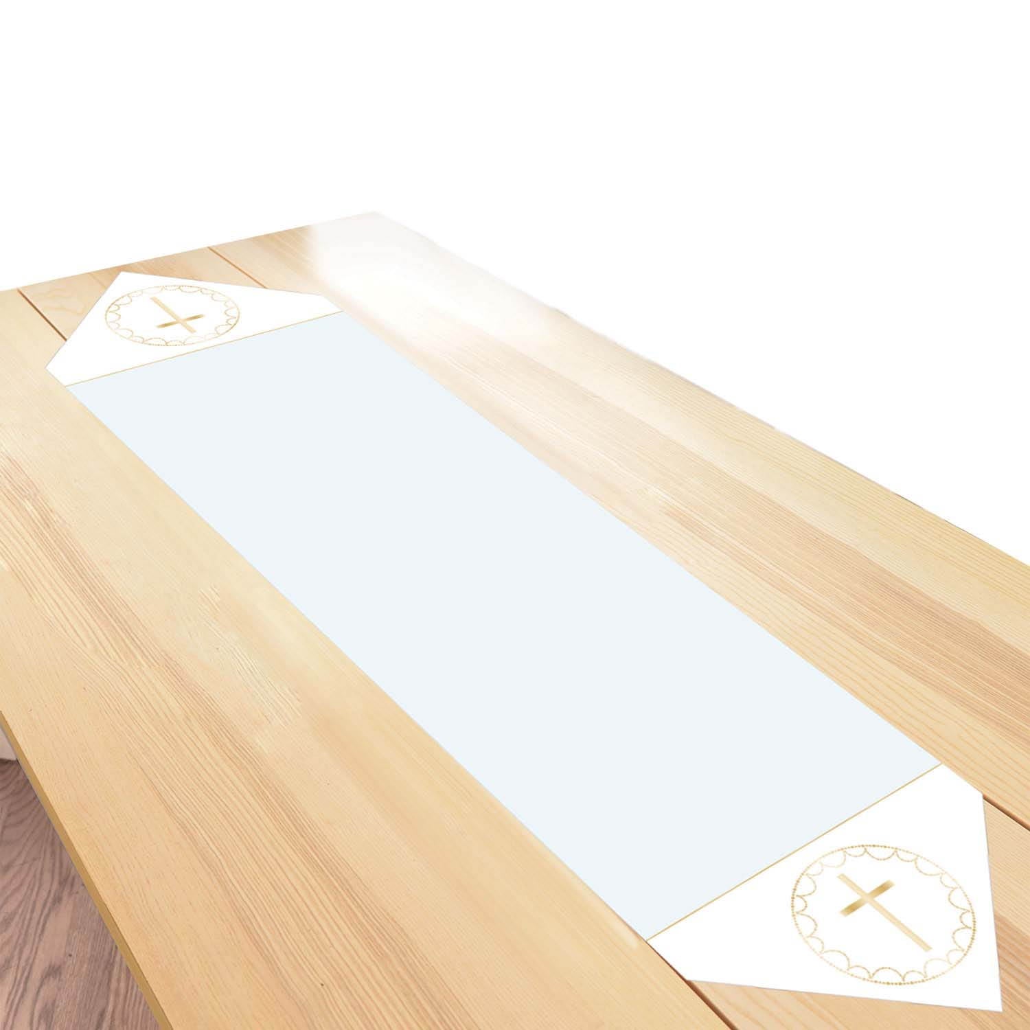 Blue Botanical Holy Communion Table Runner - Buy Now – Party Save Smile