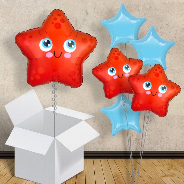 Starfish Balloons in a Box – Party Save Smile