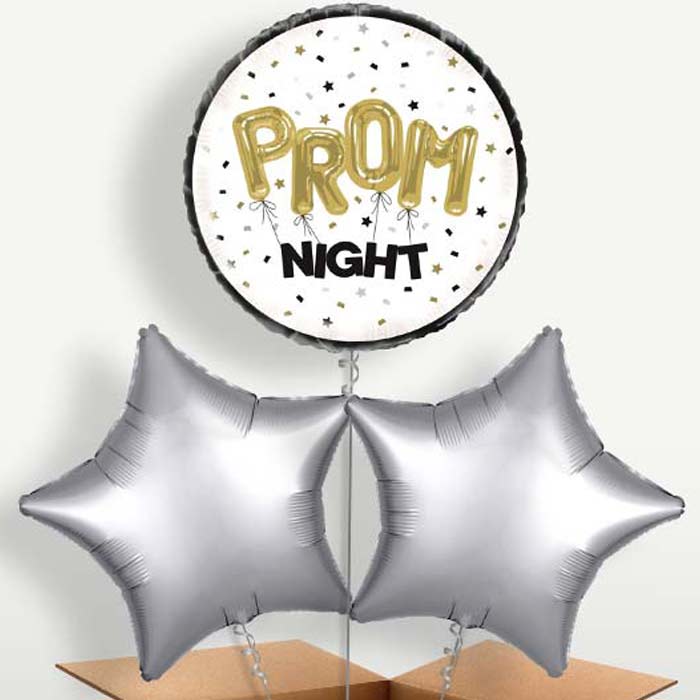 Prom Trio Balloon Bunch inflated with Helium | Buy Now – Party Save Smile