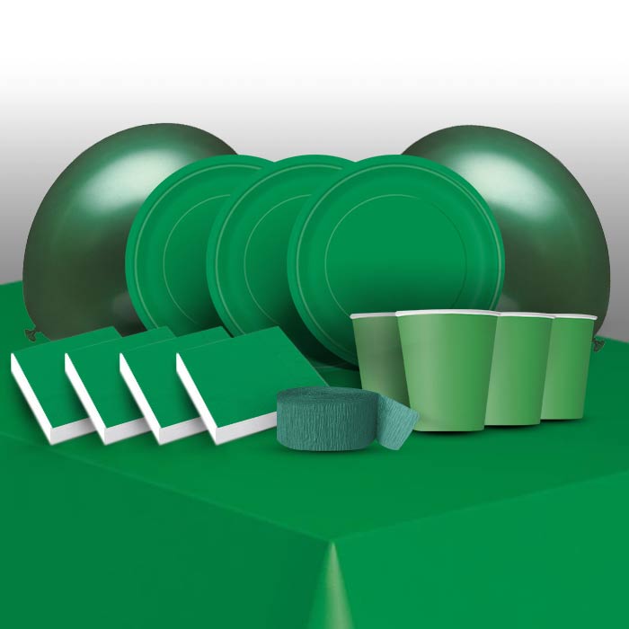 Emerald Green Coloured Party Pack (Premium) | Party Save Smile