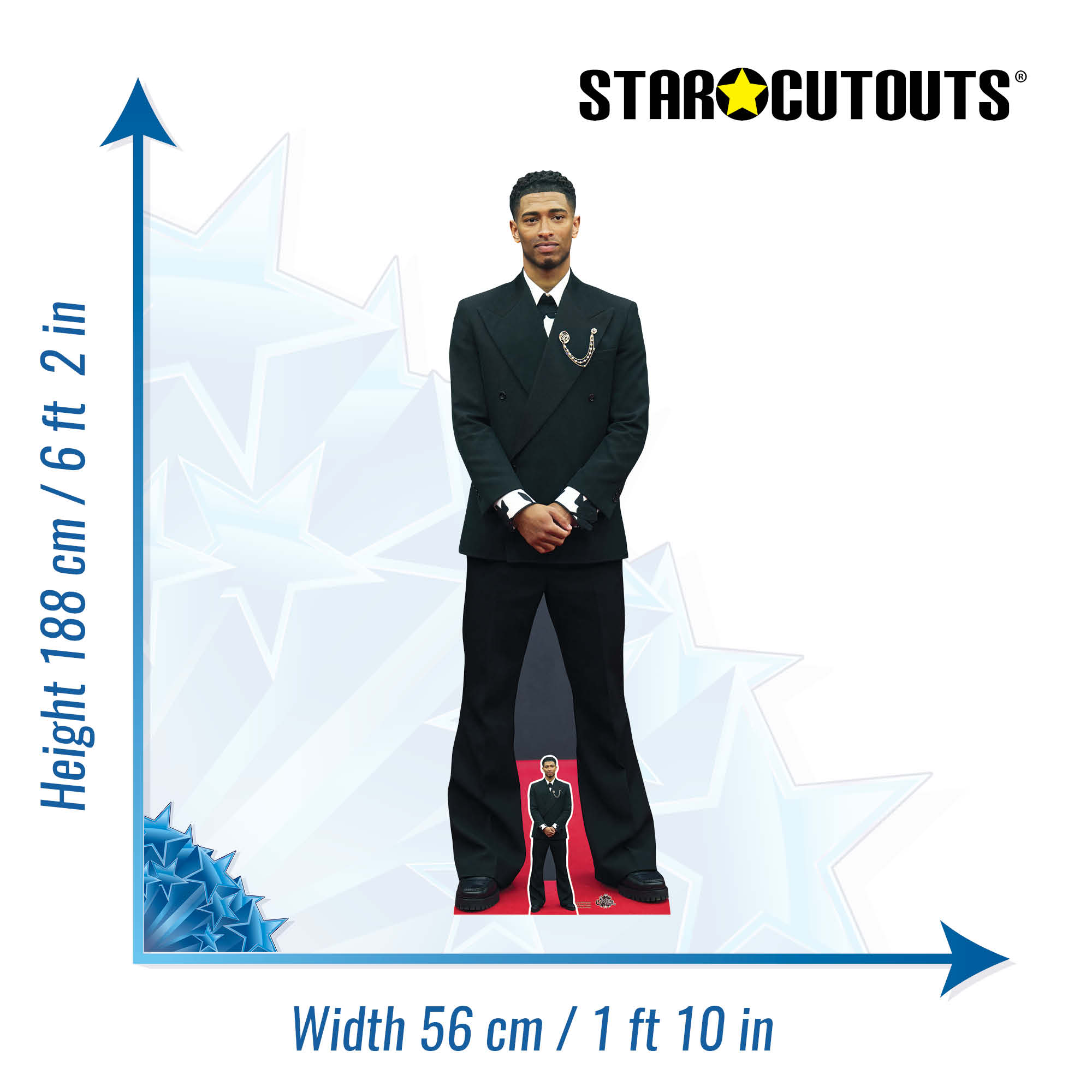 Jude Bellingham Cardboard Cutout Height 188cm Lifesize Cut Out With Mi ...