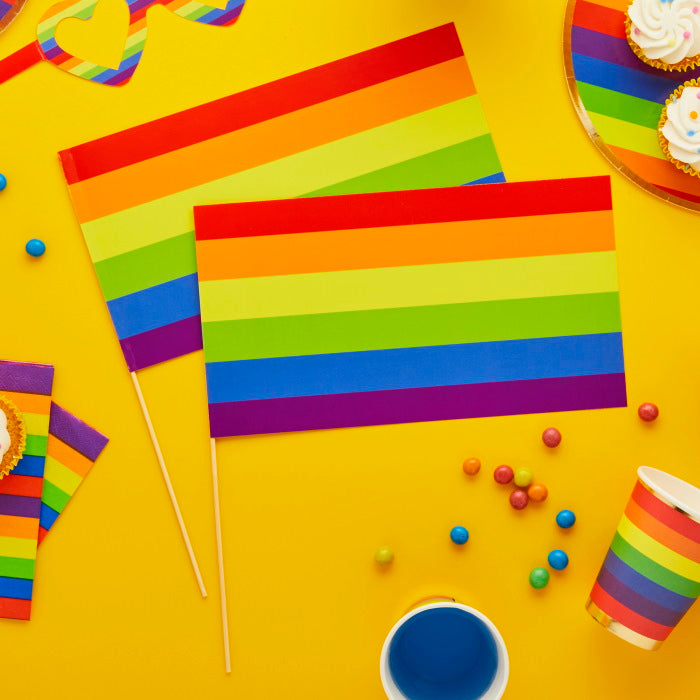 Paper Pride Flags 6 Pack – Party Save Smile