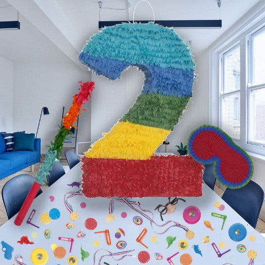 Colourful Stripes Number 2 Pinata Kit: Favours and Confetti – Party ...